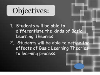 Basic Learning Theory | PPTX | Education