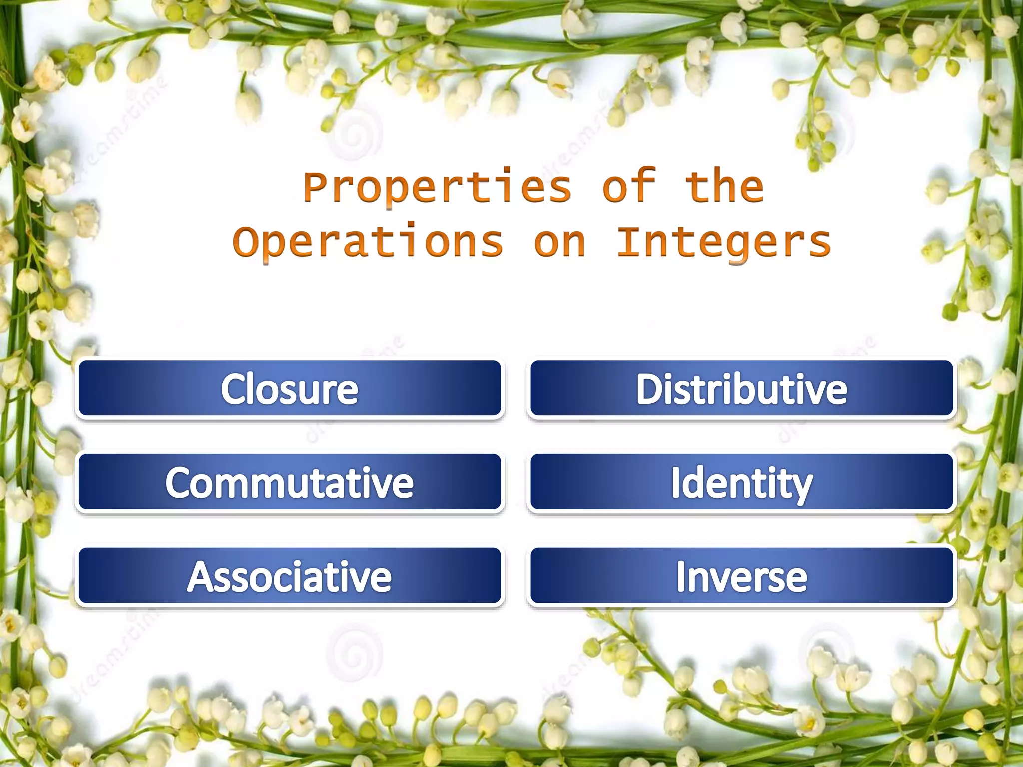 PROPERTIES OF THE OPERATIONS ON INTEGERS | PPTX