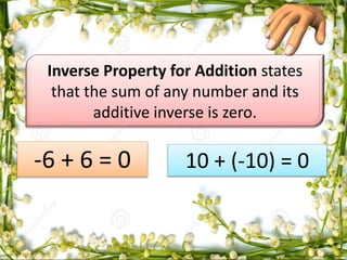 PROPERTIES OF THE OPERATIONS ON INTEGERS | PPTX