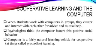 Cooperative Learning with the Computer | PPT