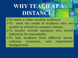 Distance Teaching | PPT