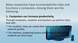 Roles and Functions of Computers | PPTX