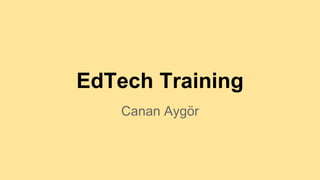 Ed tech training | PPT