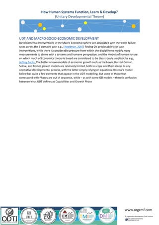 Unitary Developmental Theory Elaborated for all human systems | PDF