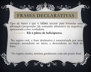 Ed tipos de frase e formas de frase | PPT