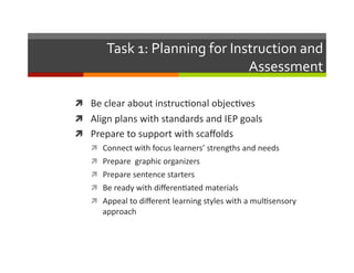 edTPA Module 5: Addressing Students with Special Needs | PDF