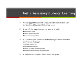 edTPA Module 5: Addressing Students with Special Needs | PDF
