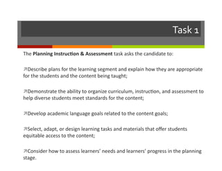 EdTPA Online Module 1. General Information | PDF