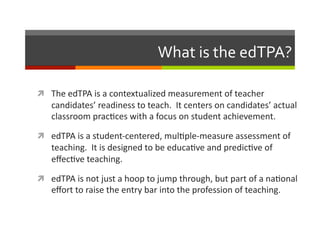 EdTPA Online Module 1. General Information | PDF