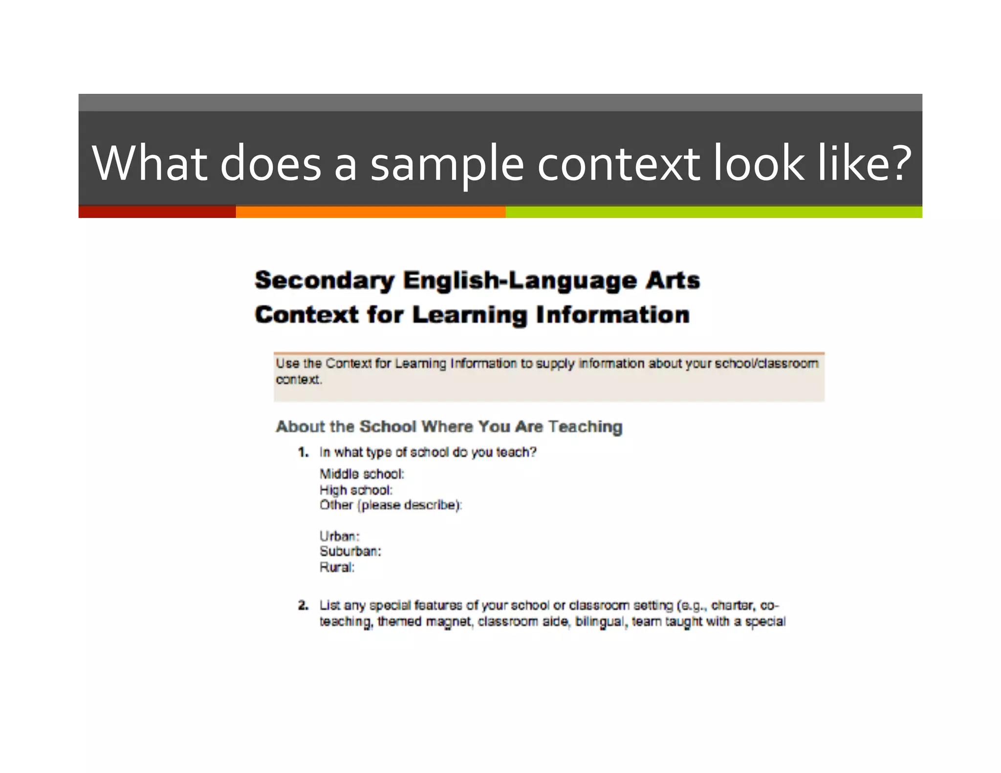 edTPA Online Module 4. Context for Learning | PDF