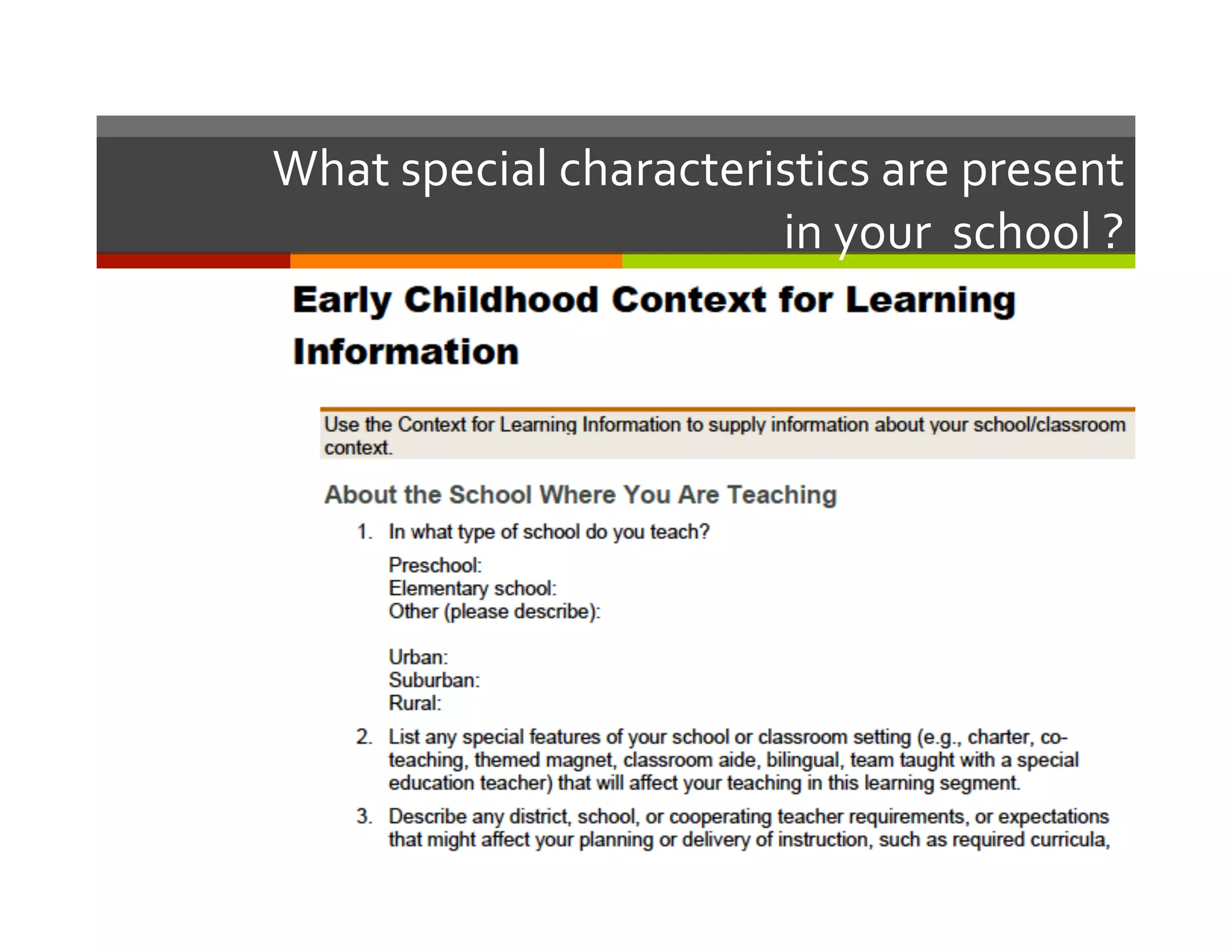 edTPA Online Module 4. Context for Learning | PDF