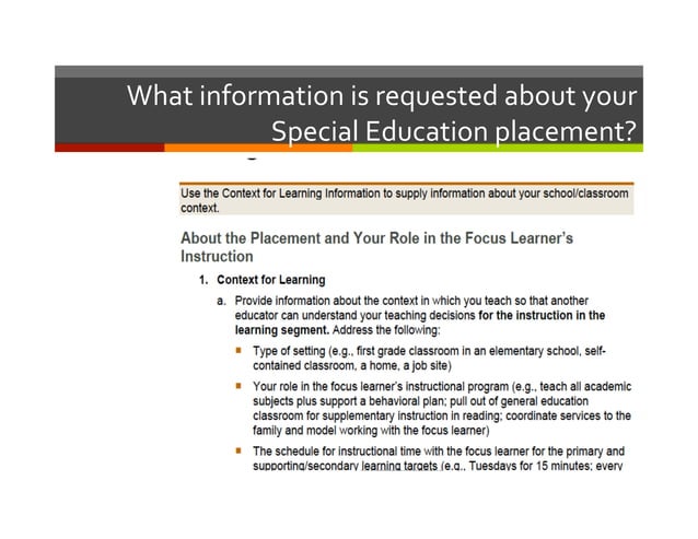 edTPA Online Module 4. Context for Learning | PPT