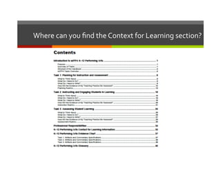 edTPA Online Module 4. Context for Learning | PPT