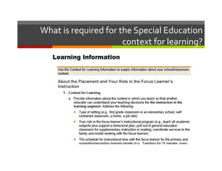 edTPA Online Module 4. Context for Learning | PPT