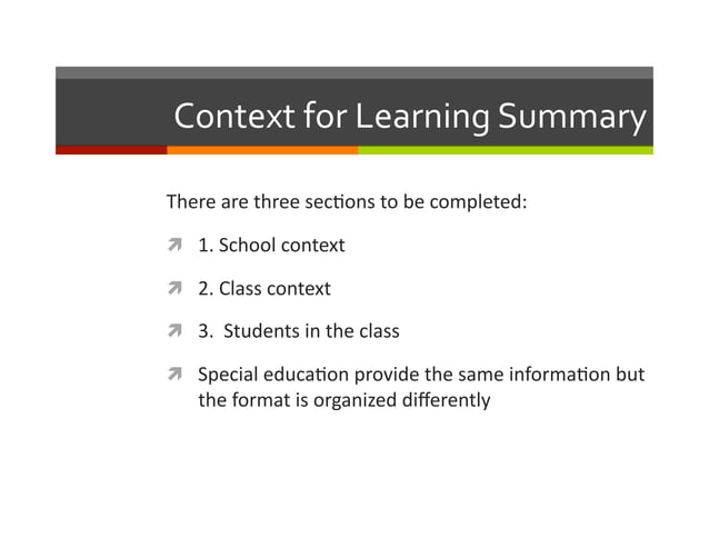 edTPA Online Module 4. Context for Learning