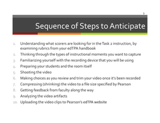 edTPA Online Session 7: Preparing Video Clips of Teaching | PDF