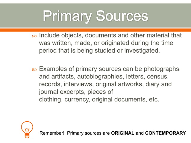 Primary v. Secondary Sources | PPTX