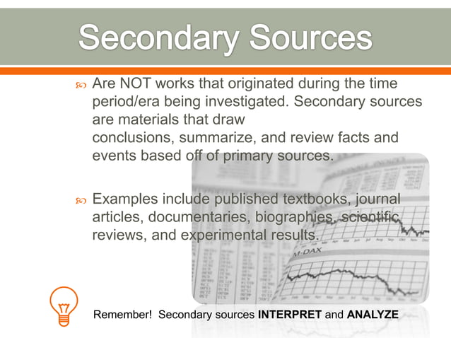 Primary v. Secondary Sources | PPTX
