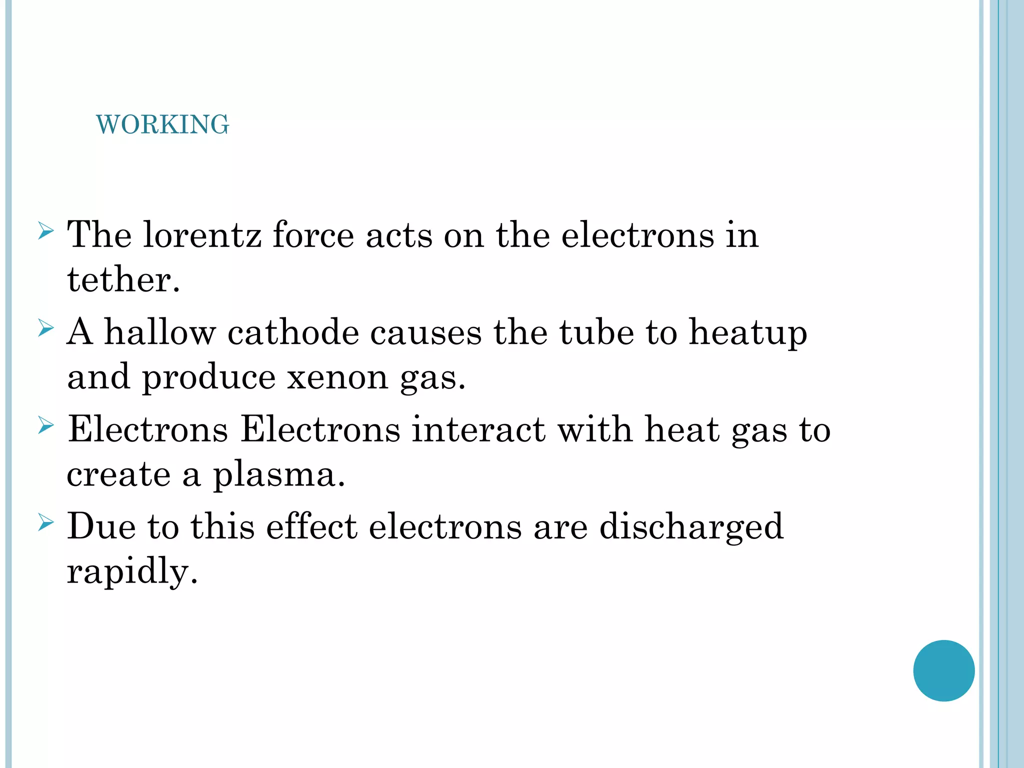 ELECTRODYNAMIC TETHER | PPT