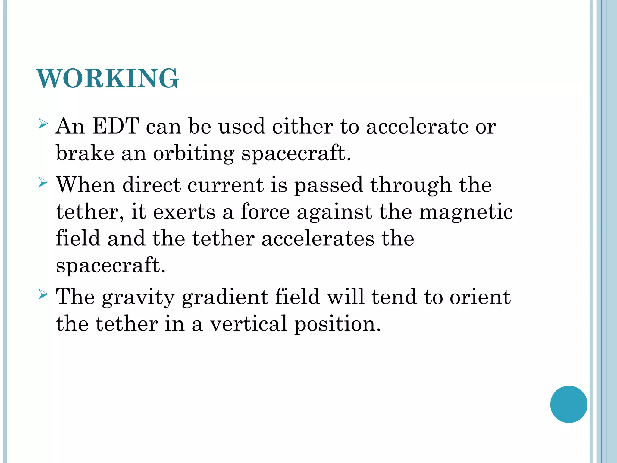 ELECTRODYNAMIC TETHER | PPT