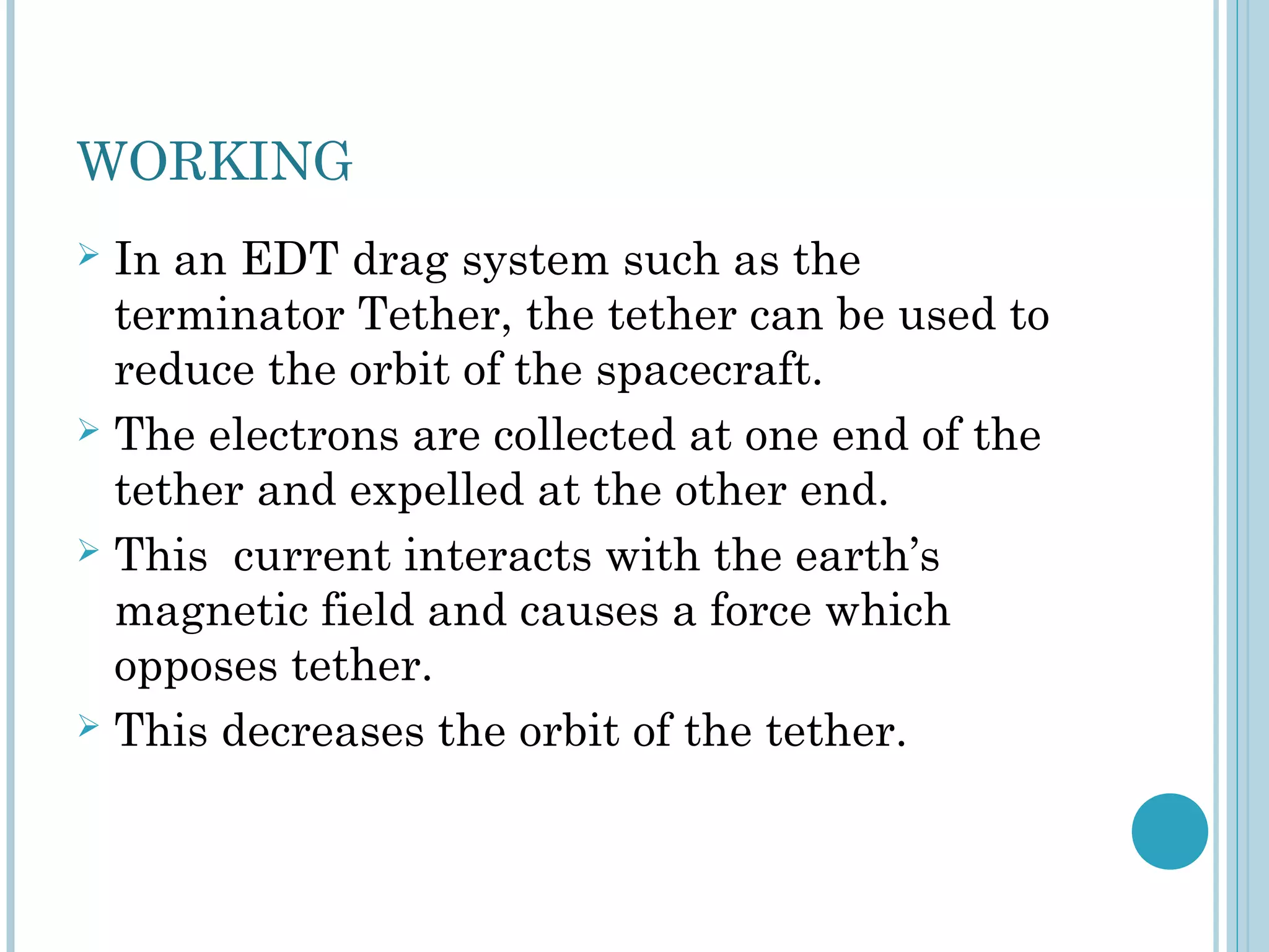 ELECTRODYNAMIC TETHER | PPT