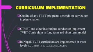 TVET Curriculum: Development and Implementation of Curriculum in Nepal ...
