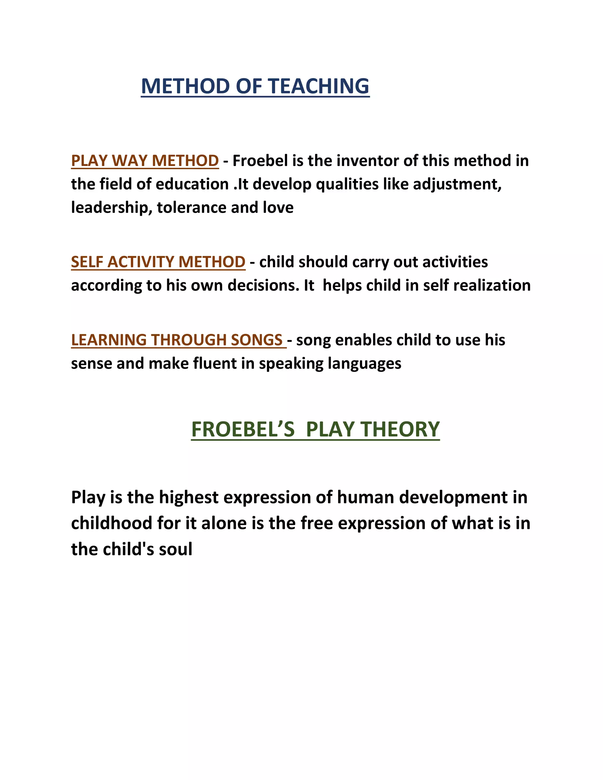 Edu 01 arya. s 24 (1) Froebel | PDF