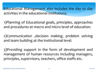 Edu. Management and Administration | PPTX