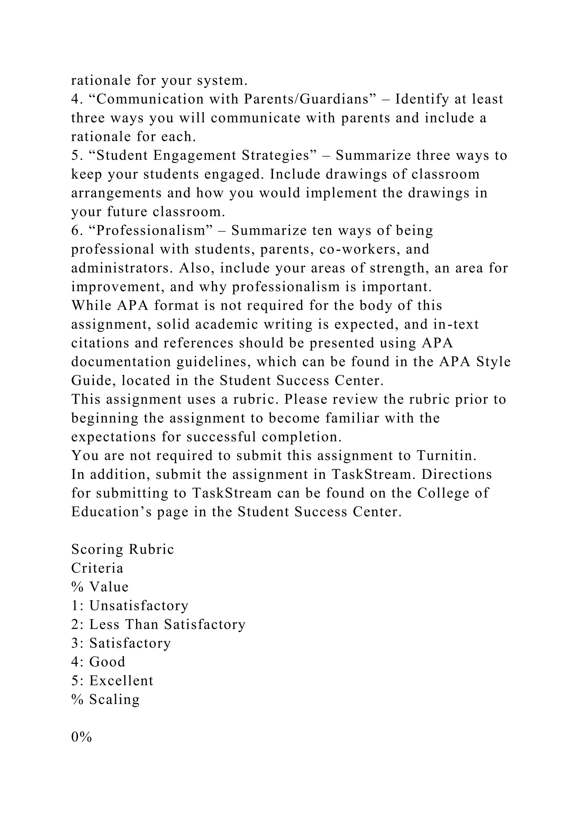 EDU-450 Personal Classroom Management Plan Benchmark Assessment .docx