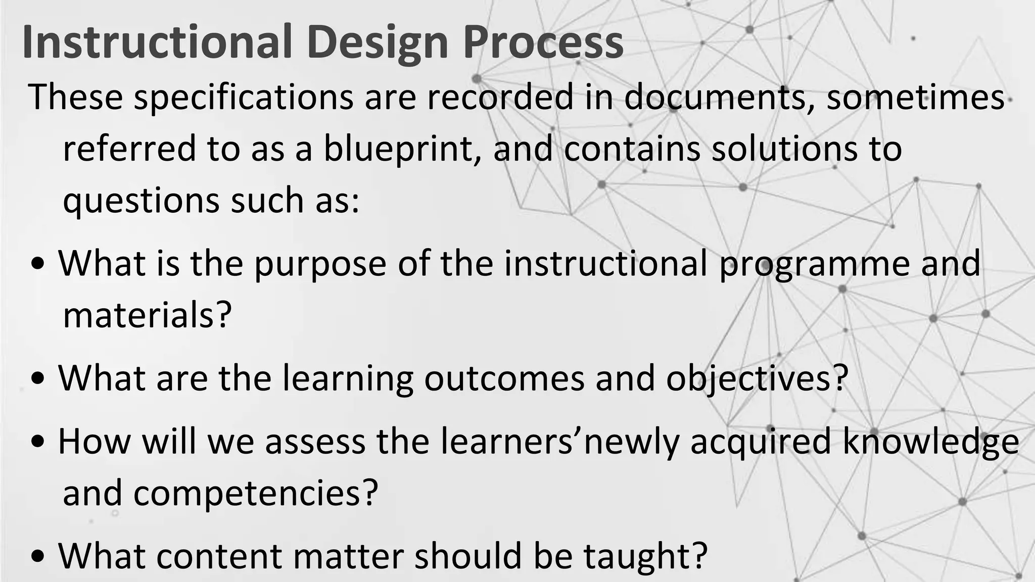 Instructional Design process and Learner related sequence | PPT