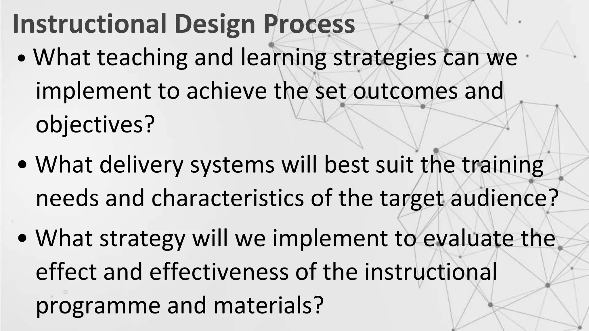 Instructional Design process and Learner related sequence | PPT
