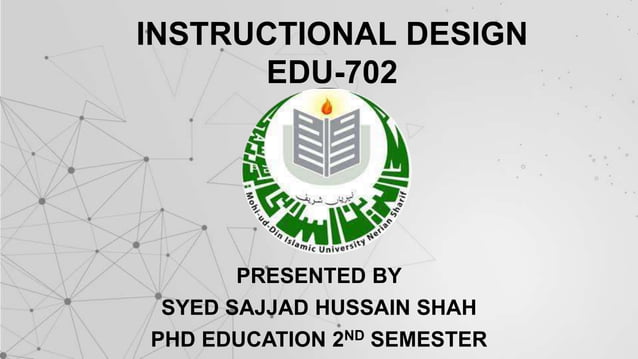 Instructional Design process and Learner related sequence | PPT