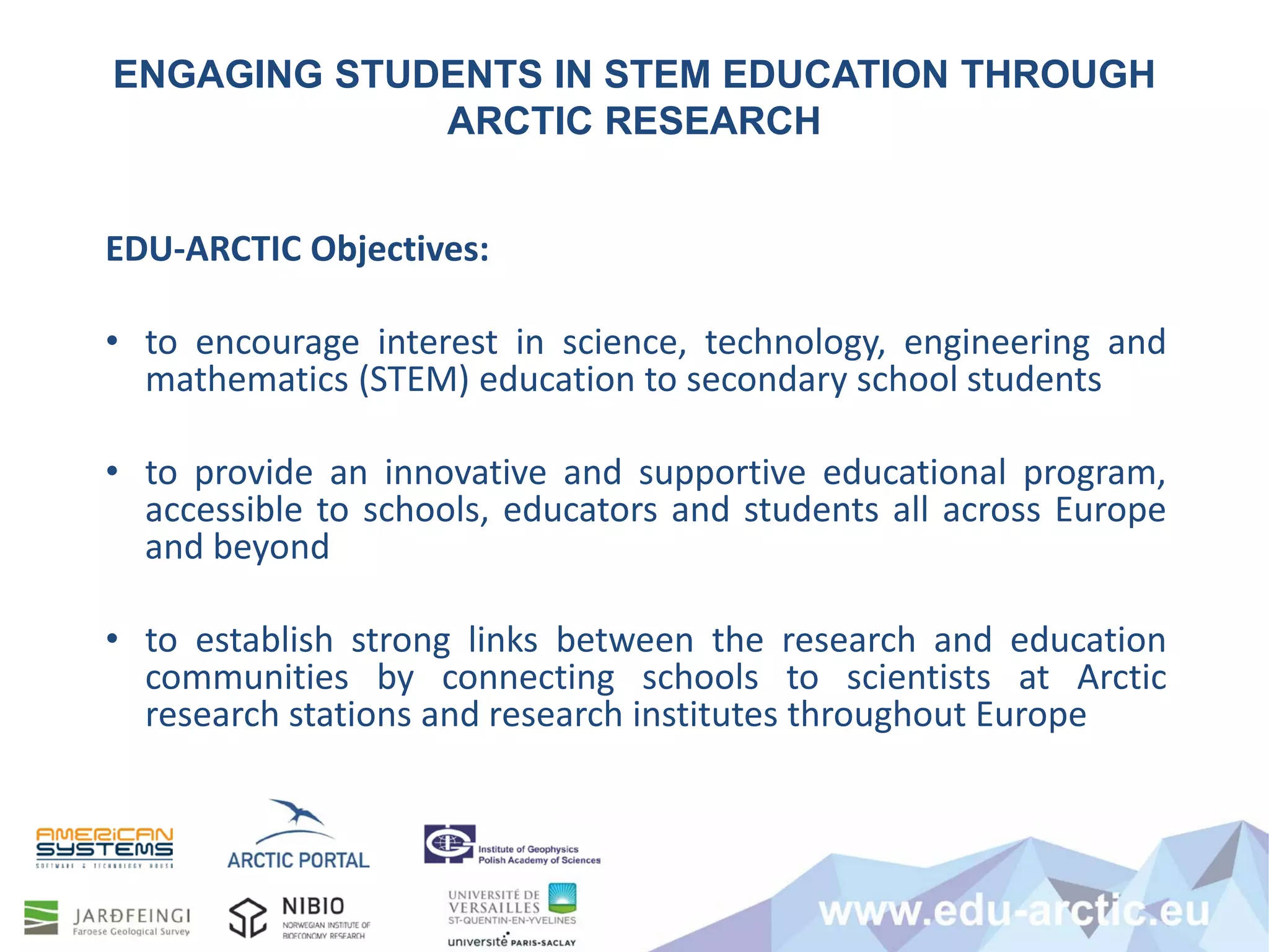 #SPW14 - Engaging Students in STEM Education Through Arctic Research | PPT