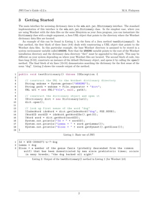 Edu.mit.jwi 2.2.3 manual | PDF