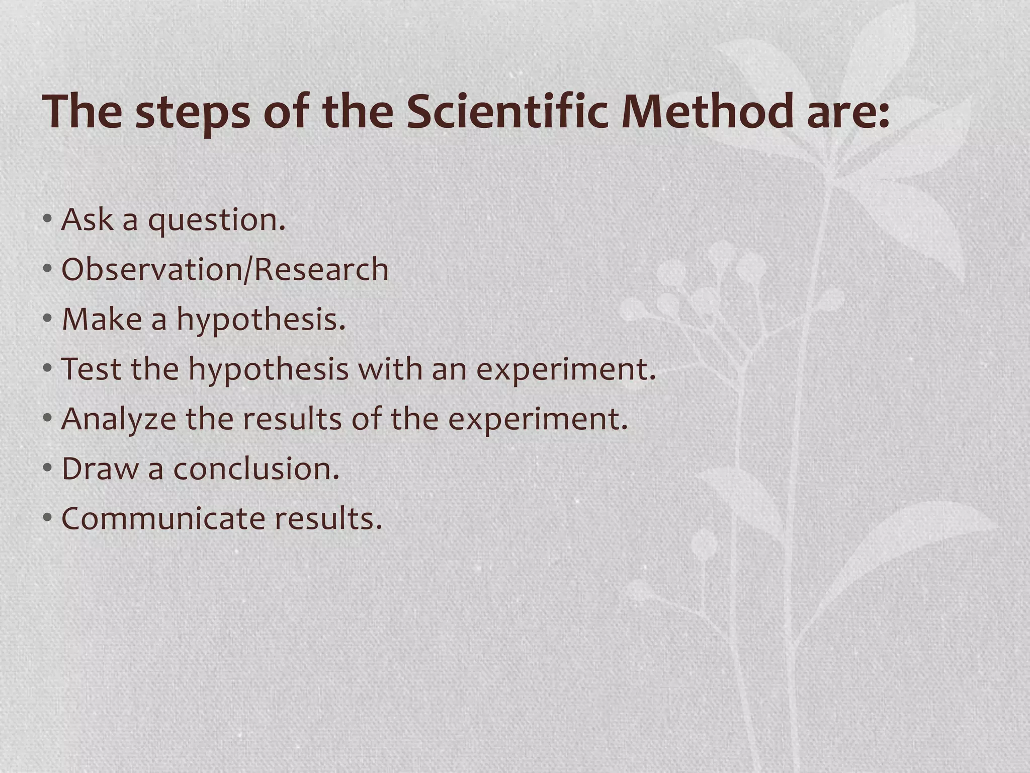 Scientific method ppt presentation | PPTX
