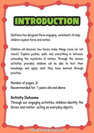 Learn about Force and Motion – Digital Printable | PDF