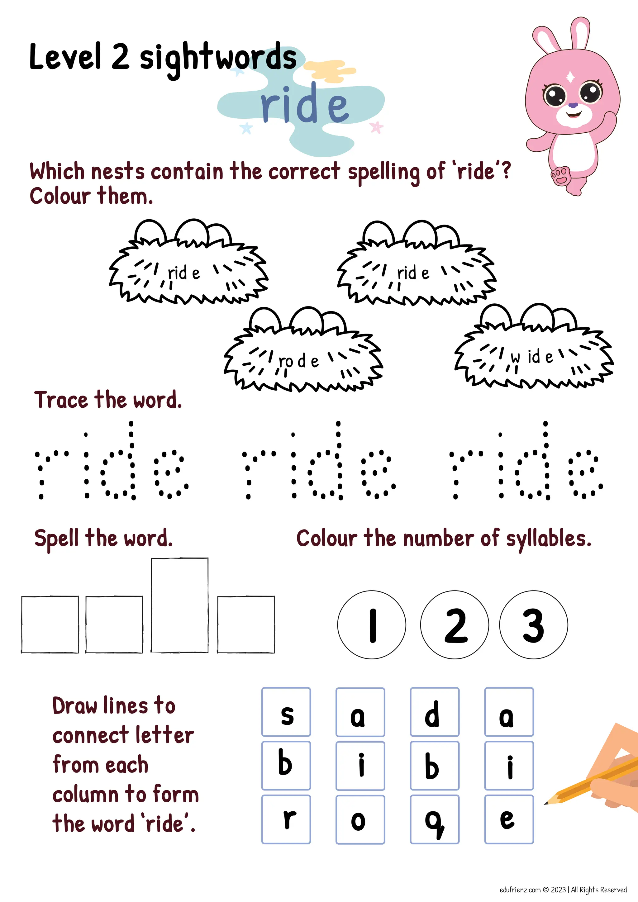 Let’s Learn Sight Words (Level 2) – Digital Printable | PDF