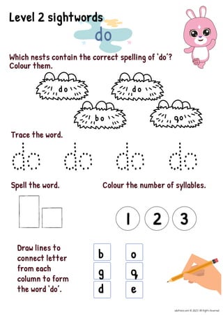 Let’s Learn Sight Words (Level 2) – Digital Printable | PDF