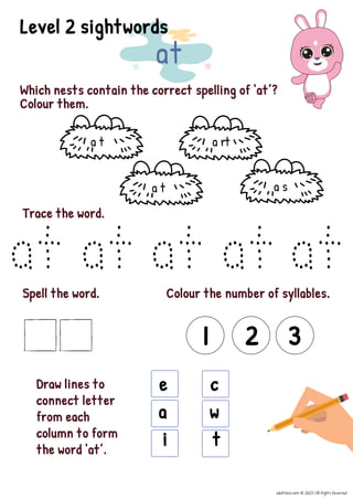 Let’s Learn Sight Words (Level 2) – Digital Printable | PDF