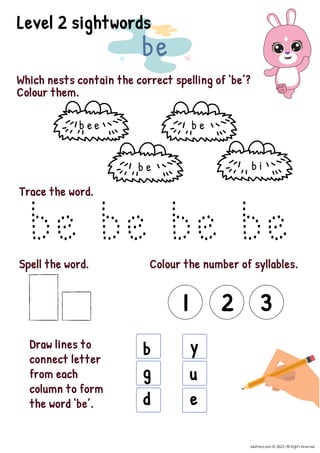 Let’s Learn Sight Words (Level 2) – Digital Printable | PDF