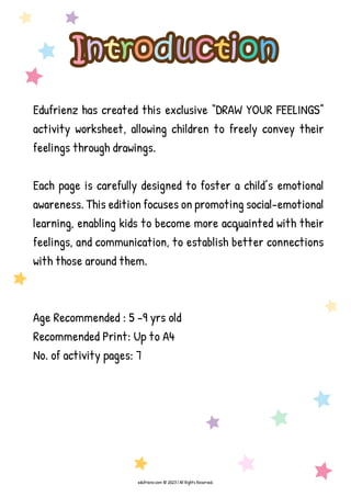 Draw My Feelings - Digital Printable for Children | PDF