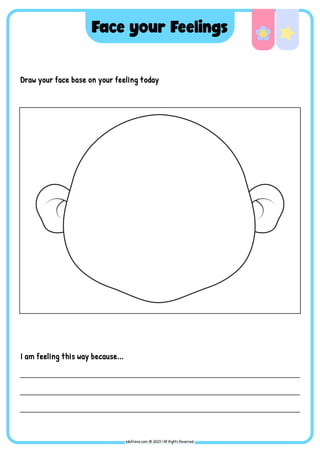 Draw My Feelings - Digital Printable for Children | PDF