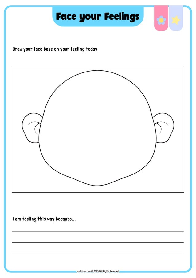 Draw My Feelings - Digital Printable for Children | PDF