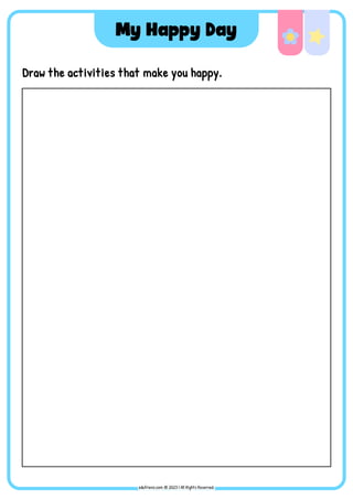 Draw My Feelings - Digital Printable for Children | PDF