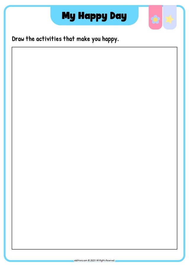 Draw My Feelings - Digital Printable for Children | PDF