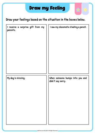 Draw My Feelings - Digital Printable for Children | PDF