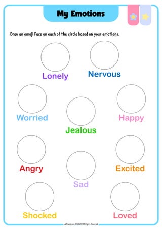 Draw My Feelings - Digital Printable for Children | PDF