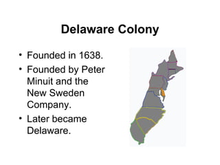Delaware Colony Map 1638