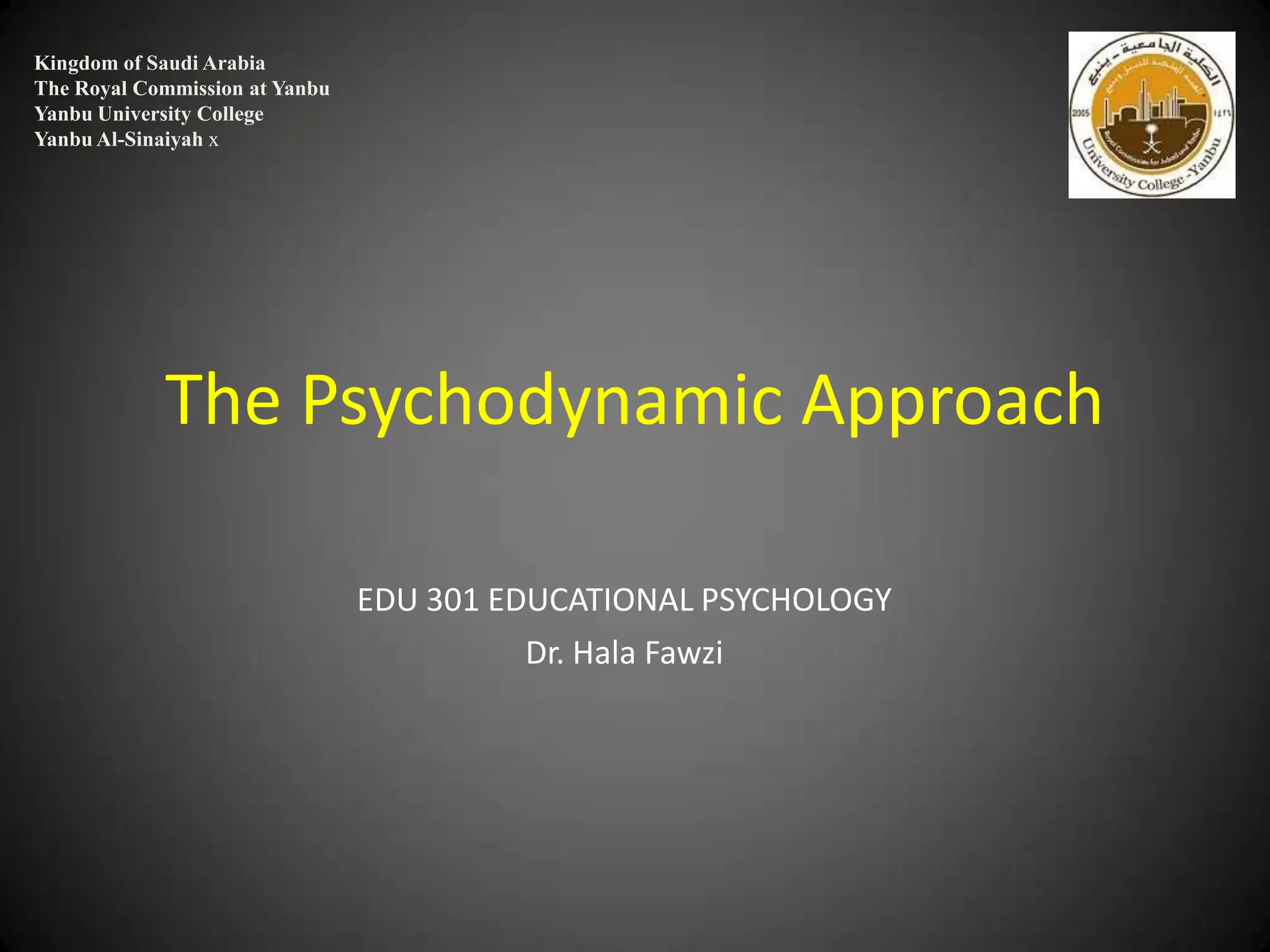 The Psychodynamic Approach | PPTX