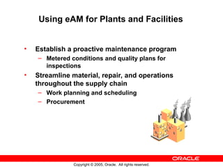 Slide show on capabilities of Oracle EAM.ppt